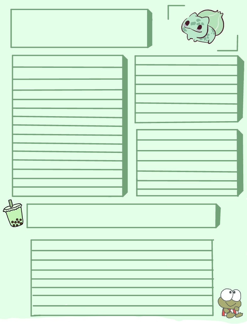 Cute Green Notes - Notability Gallery