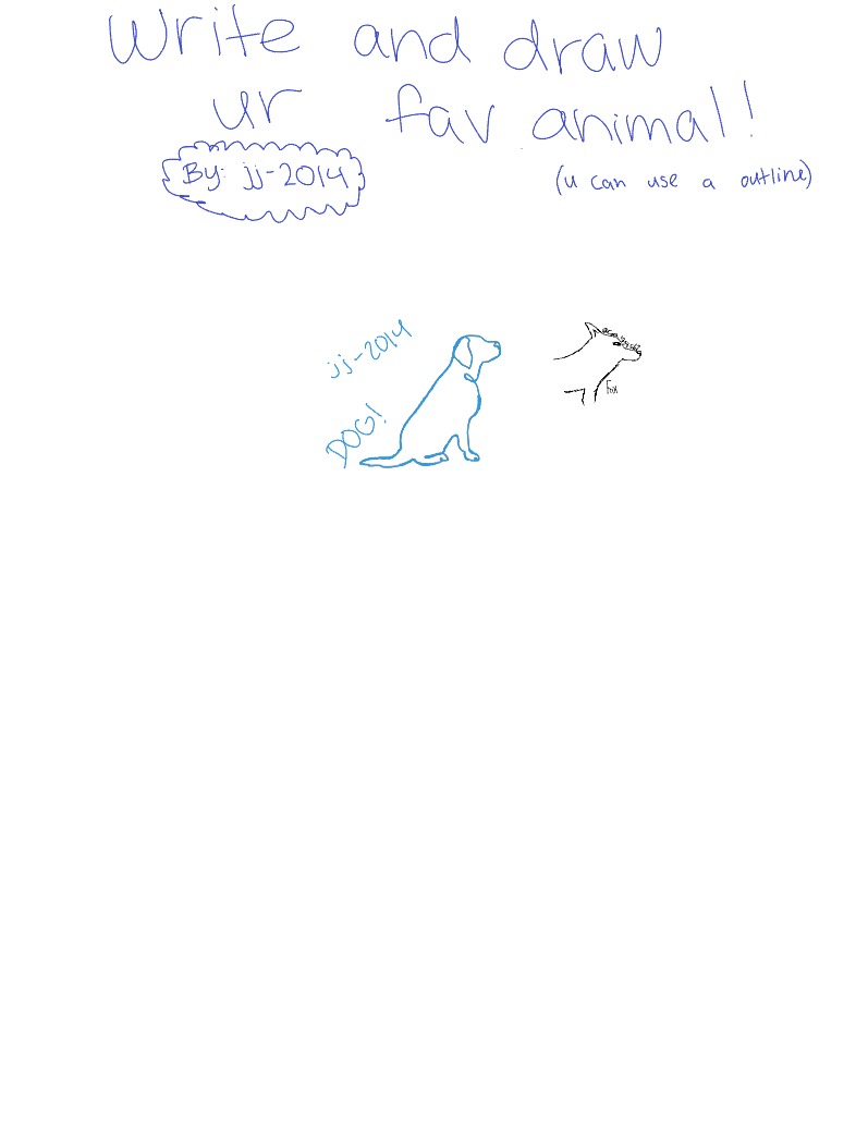 Add Ur Fav Animal And A Drawing (u Can Use A Outline) By: @jj-2014 ...
