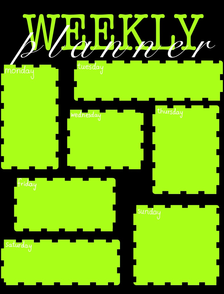 Weekly Planner - Neon Green - Notability Gallery
