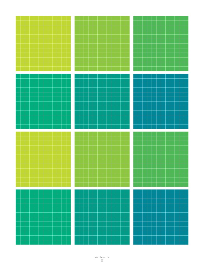 Printable Graph Paper Template – Colorful Grid Pages For Planning ...