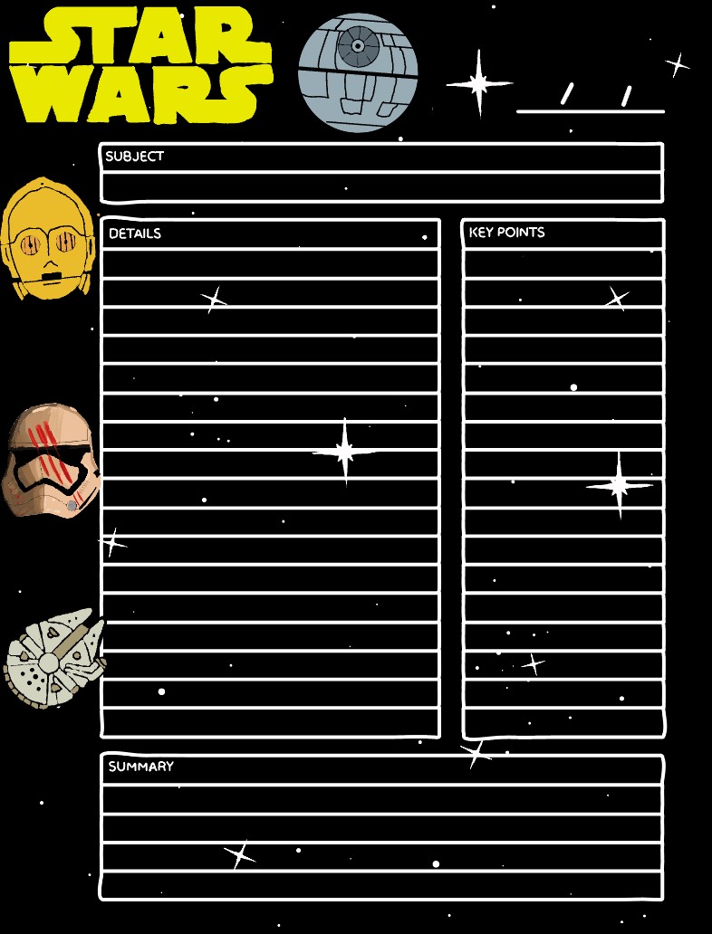 Note Template Star Wars - Notability Gallery