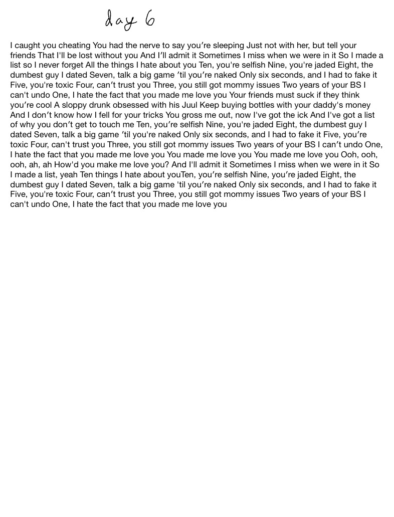 Ten Things That I Hate About You - Notability Gallery