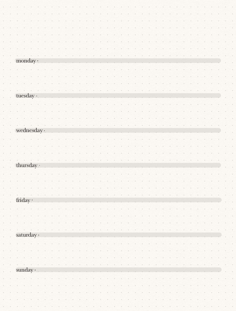 Weekly Bullet Journal Planner - Notability Gallery