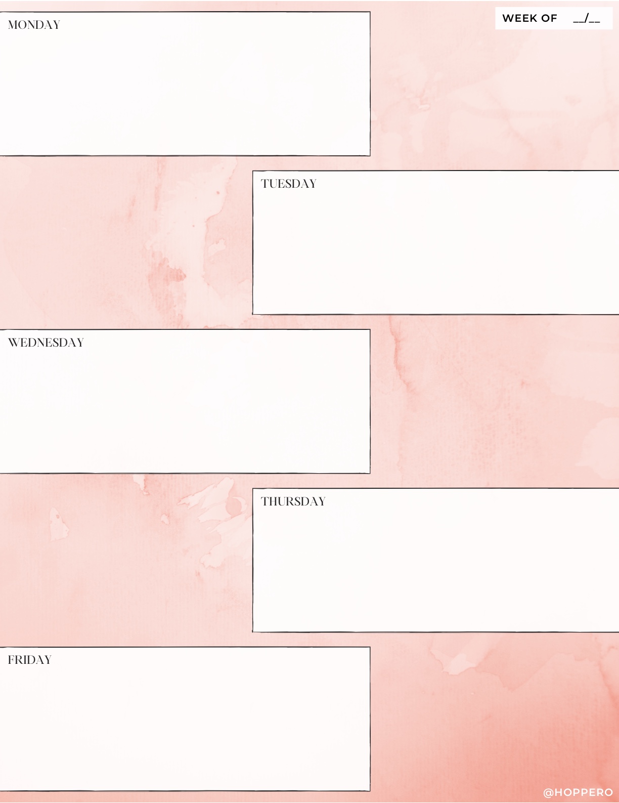 Weekly Planner | Pink Watercolor - Notability Gallery