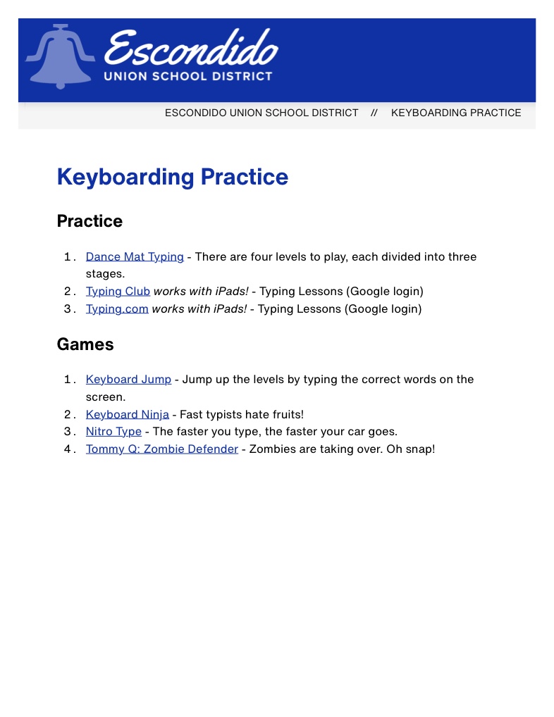 Typing Webstites - Notability Gallery