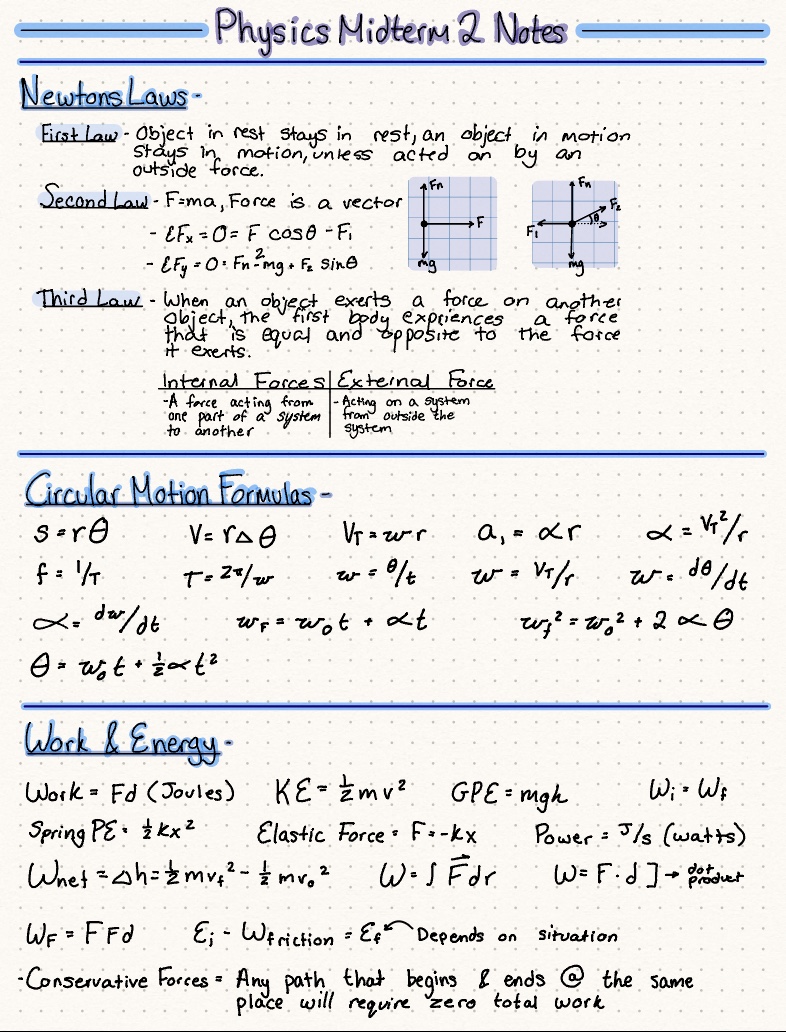 Physics 1 Unit 2 Notes - Notability Gallery Physics 1 Unit 2 Notes - Notability Gallery