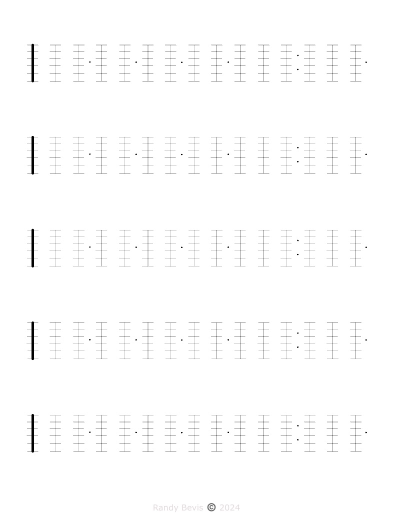 Blank Guitar Fretboard Diagram
